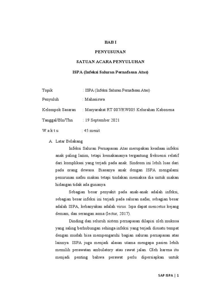 Sap Ispa Komunitas | PDF