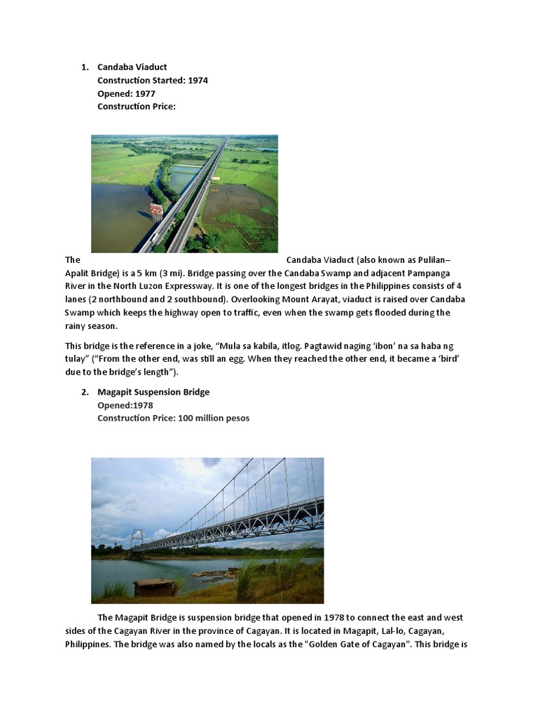 Candaba Viaduct Construction Started: 1974 Opened: 1977 Construction ...