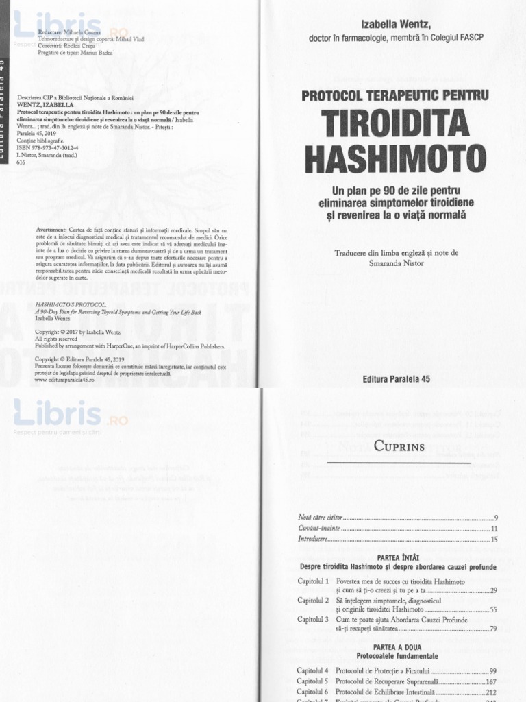Protocol Terapeutic Pentru Tiroidita Hashimoto - Izabella Wentz | PDF