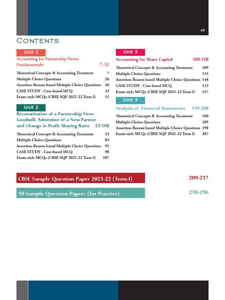 Dey'S - Sample PDF - Accountancy-XII Exam Handbook 2021-22 (Term-I ...