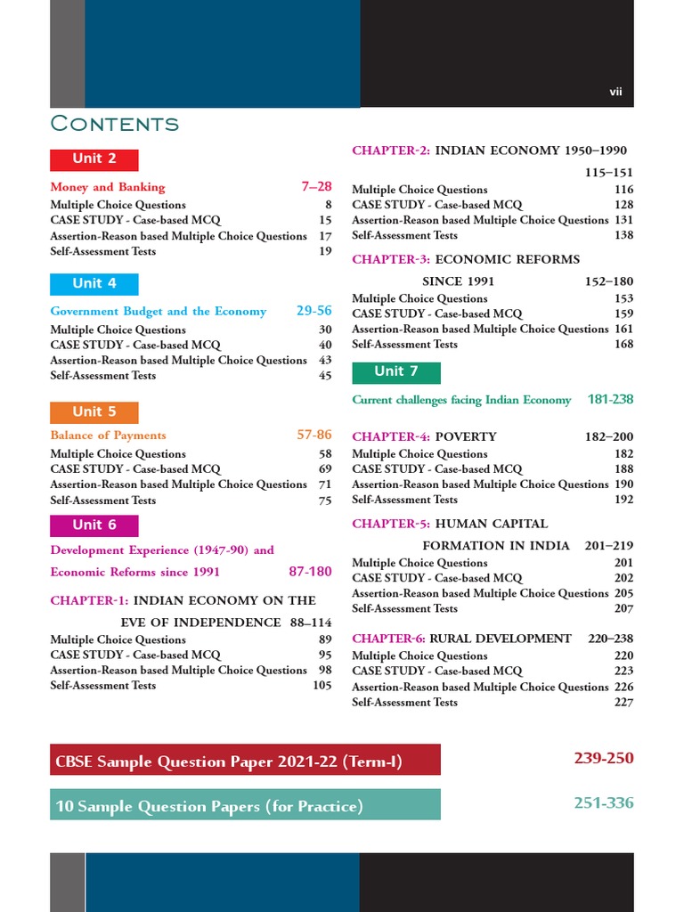 Dey's Sample PDF - Economics-XII Exam Handbook 2021-22 - Term-I | PDF ...