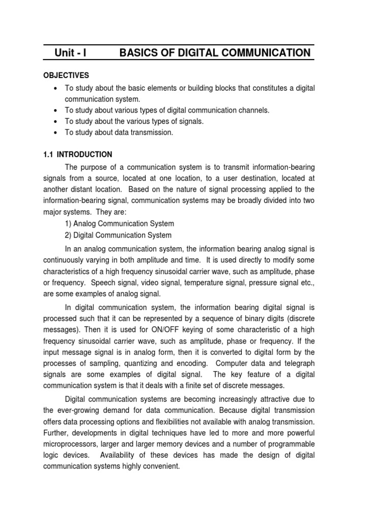 Digital Communication | Download Free PDF | Sampling (Signal Processing) | Data Transmission