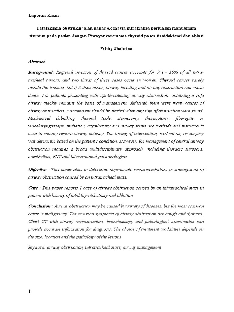 Case Onko 2 Febby Shabrina | PDF | Health Care | Clinical Medicine