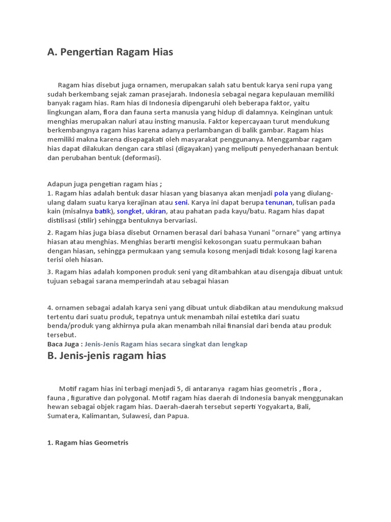 Motif-Motif Ragam Hias | PDF
