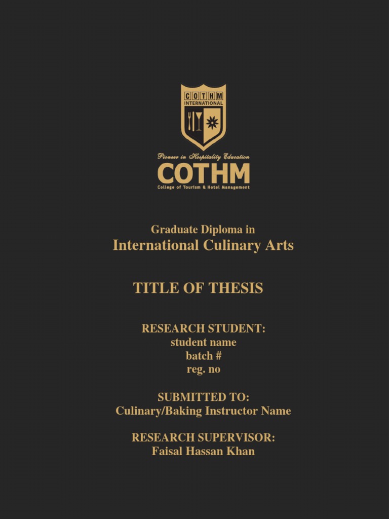 COTHM Thesis Guideline | PDF