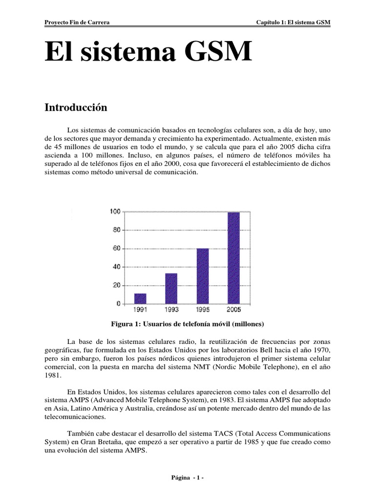 El Sistema GSM: Introducción | PDF | Gsm | Duplex (Telecomunicaciones)