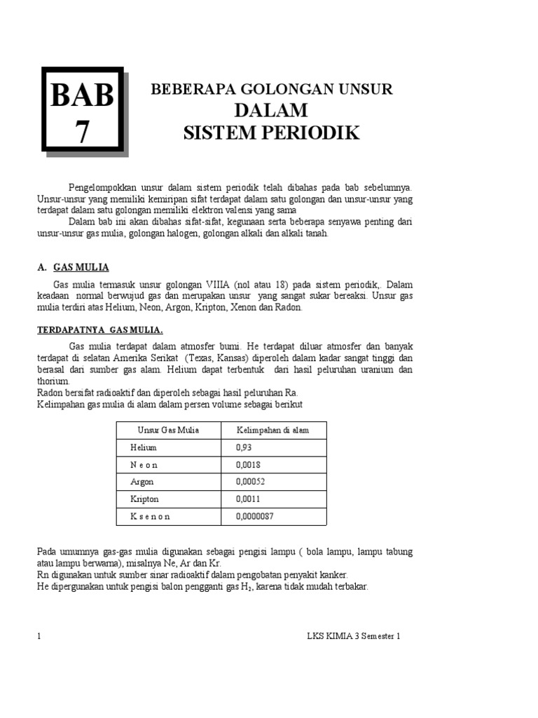 Gas Mulia & Halogen | PDF