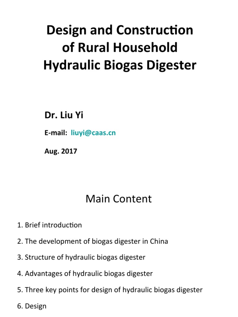 Hydraulic Biogas Digester Design Guide | PDF | Anaerobic Digestion | Biogas