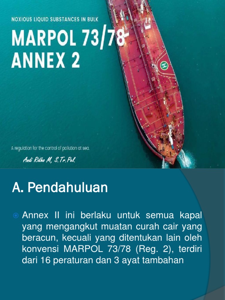 Pengaturan Annex II MARPOL 73/78 | PDF | Sains & Matematika | Teknologi ...