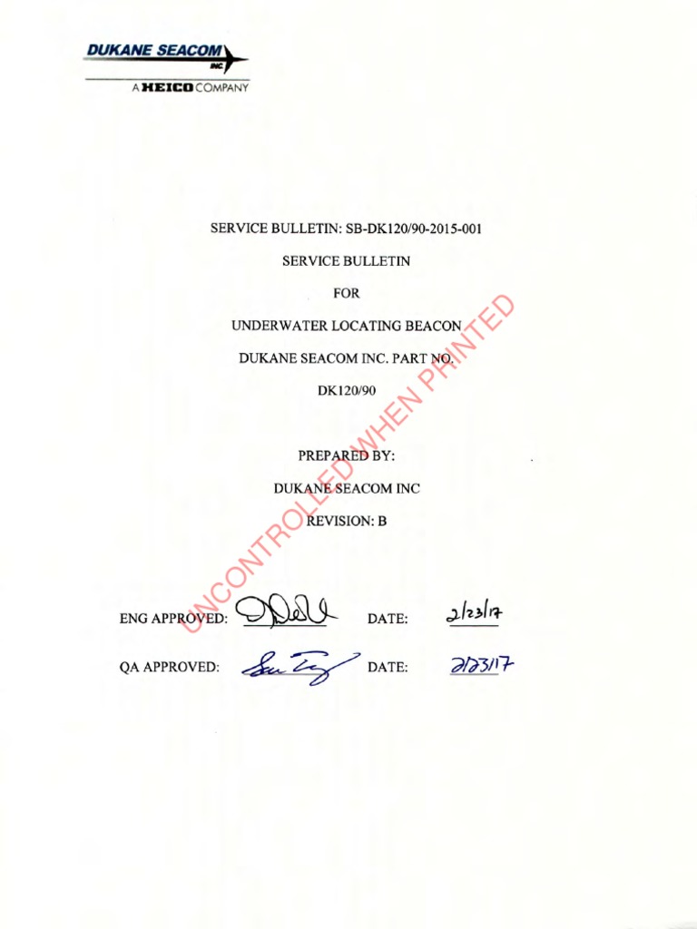 SB DK120 90 2015 001RB | PDF | Aviation | Aerospace