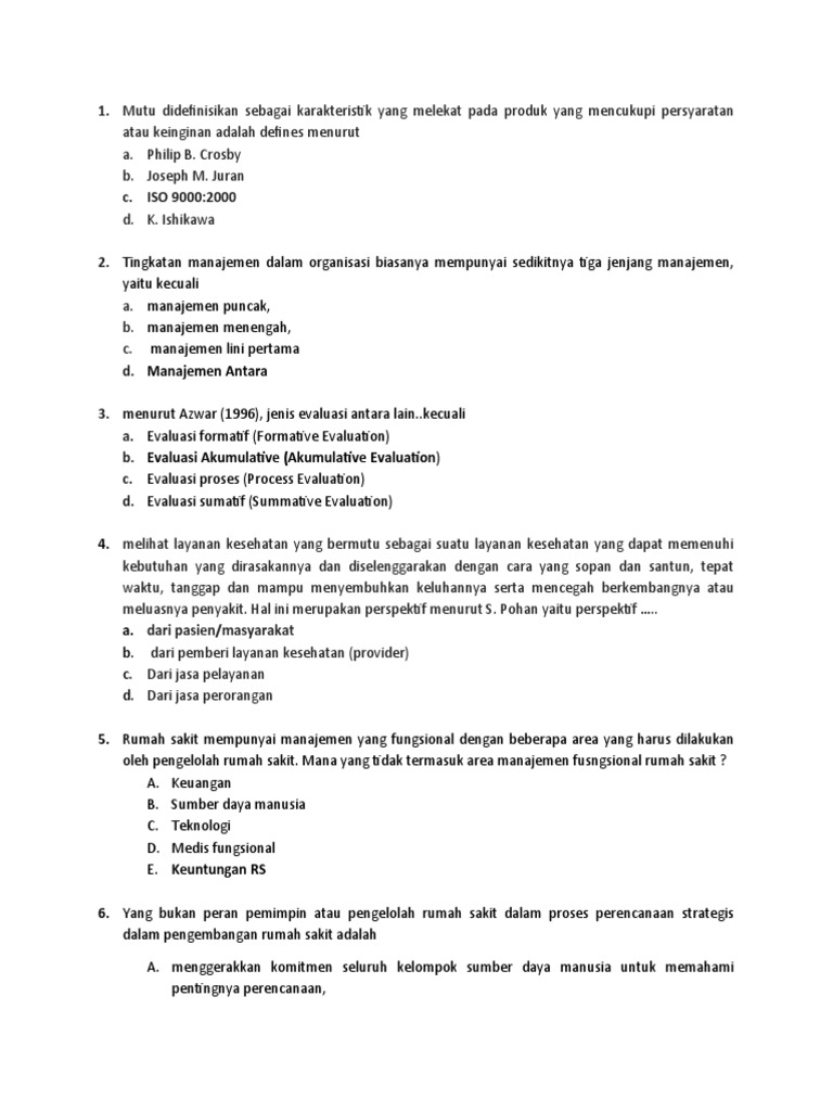 Kumpulan Soal Pilihan Ganda | PDF