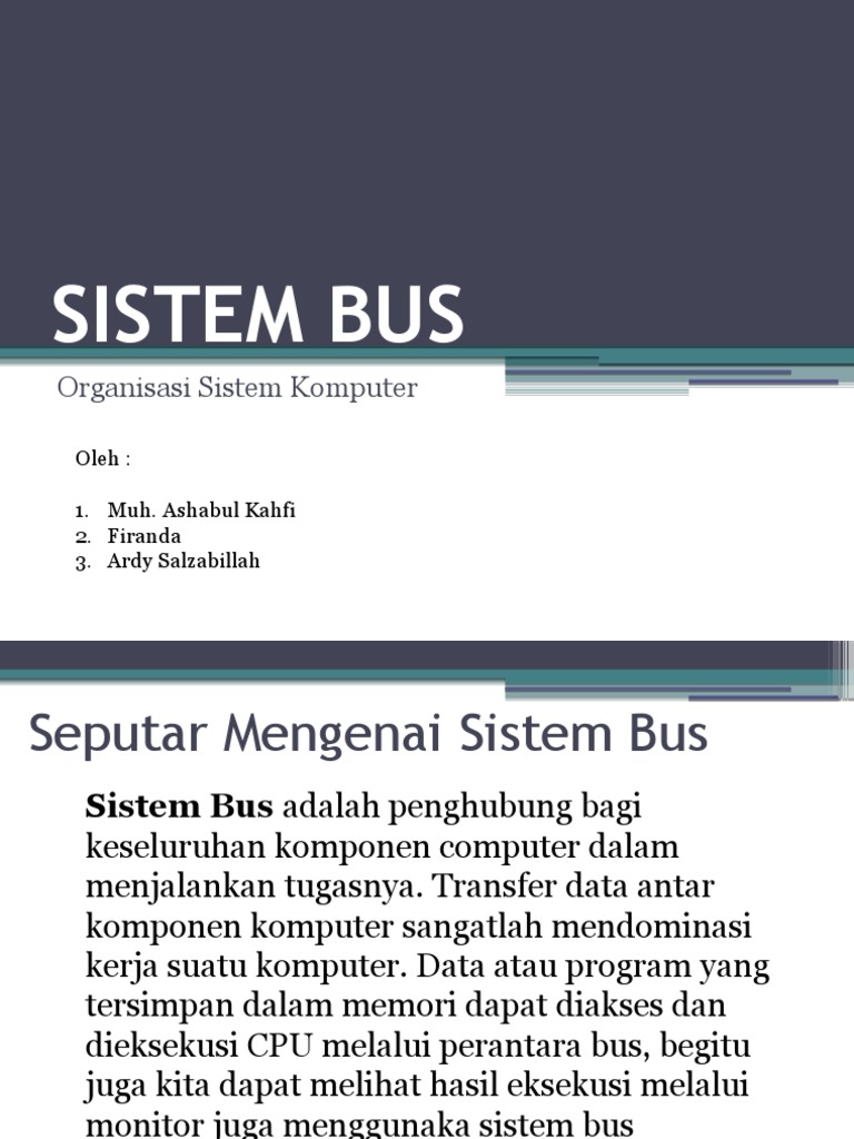 Struktur dan Fungsi Sistem Bus Komputer | PDF