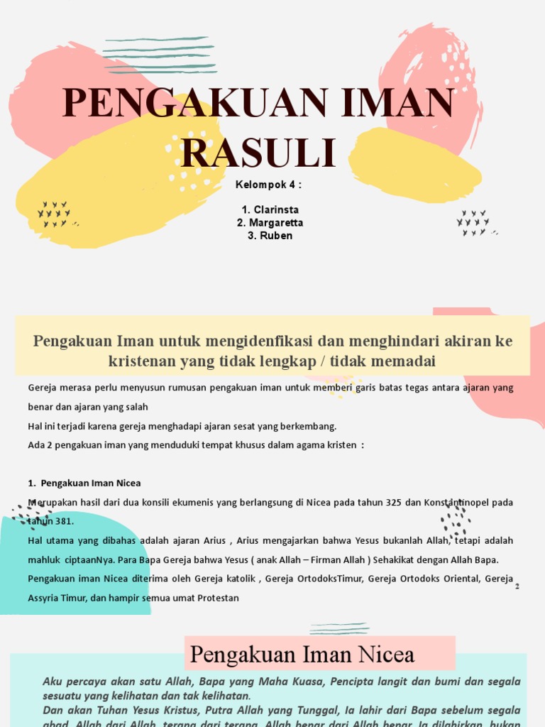 Pengakuan Iman Rasuli-1 | PDF | Agama & Spiritualitas