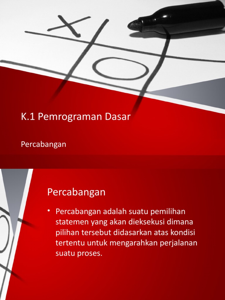 Materi Pemrograman Dasar 5 Percabangan | PDF