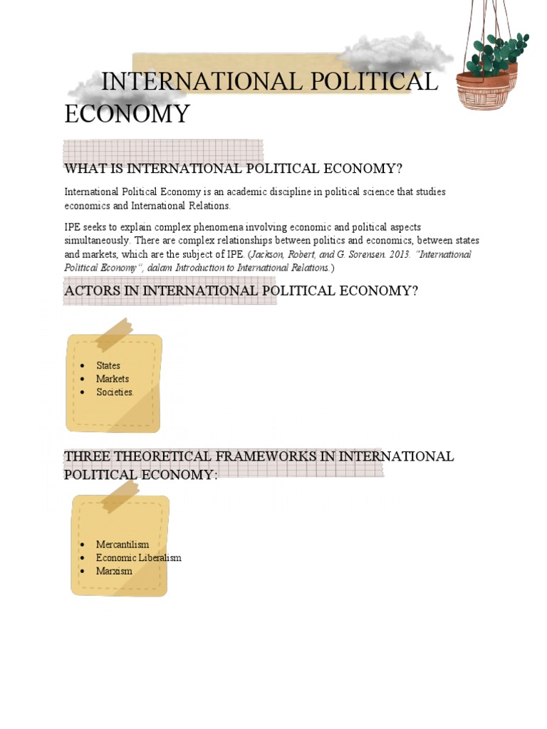 International Political Economy | PDF | Politics