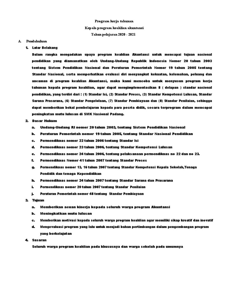 Program-Kerja Tahunan Kaprog | PDF | Bisnis