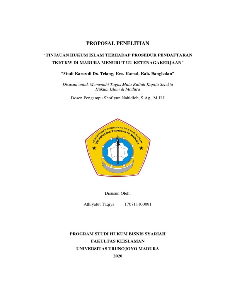 Proposal Penelitian TKI | PDF