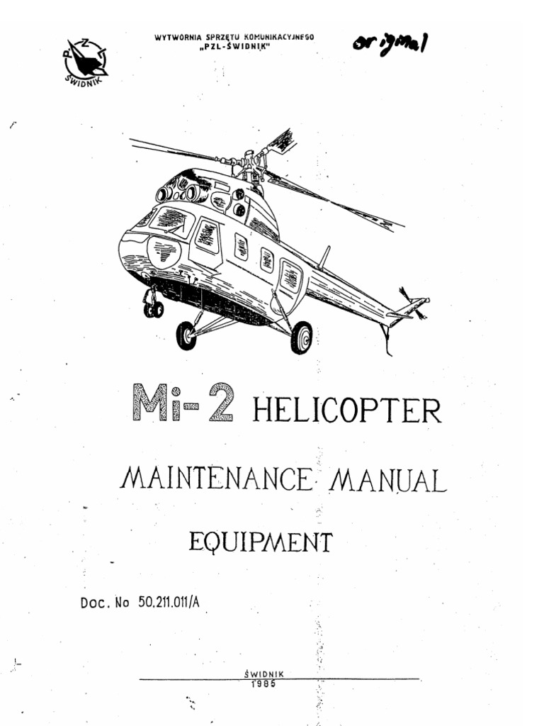 Mi 2 Helicopter Maintenance Manual Equipment | PDF
