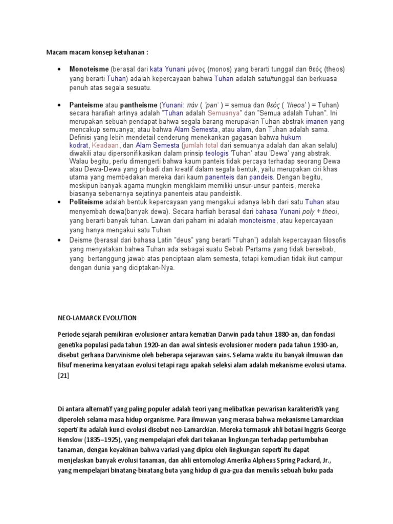 Macam Macam Konsep Ketuhanan | PDF