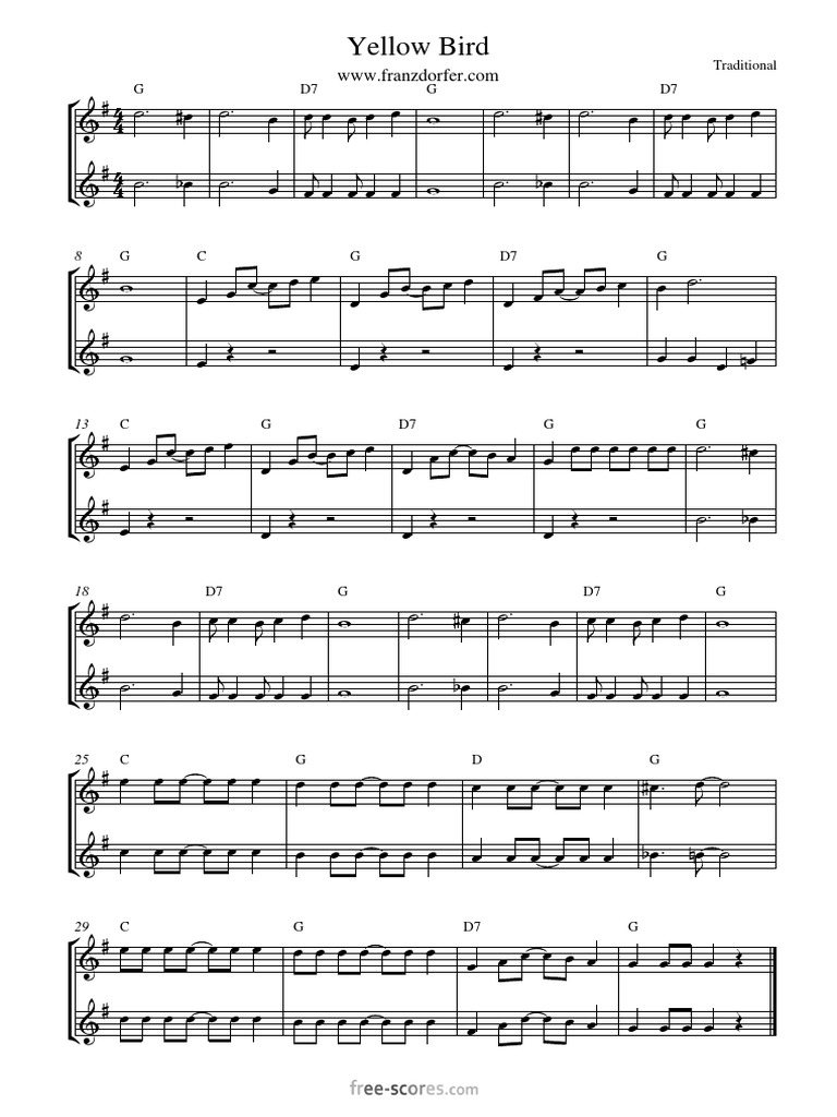 (Free Scores - Com) Traditional Yellow Bird 67490 | PDF