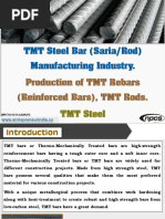 Presentation ON TMT STEEL BAR MANUFACTURING | PDF | Rolling (Metalworking) | Manganese
