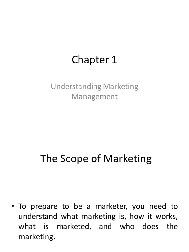 CH 1 Understanding Marketing Management | PDF | Marketing | Brand