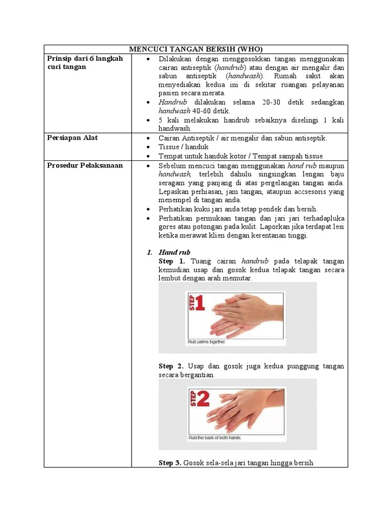 Panduan Cuci Tangan dan APD Steril | PDF