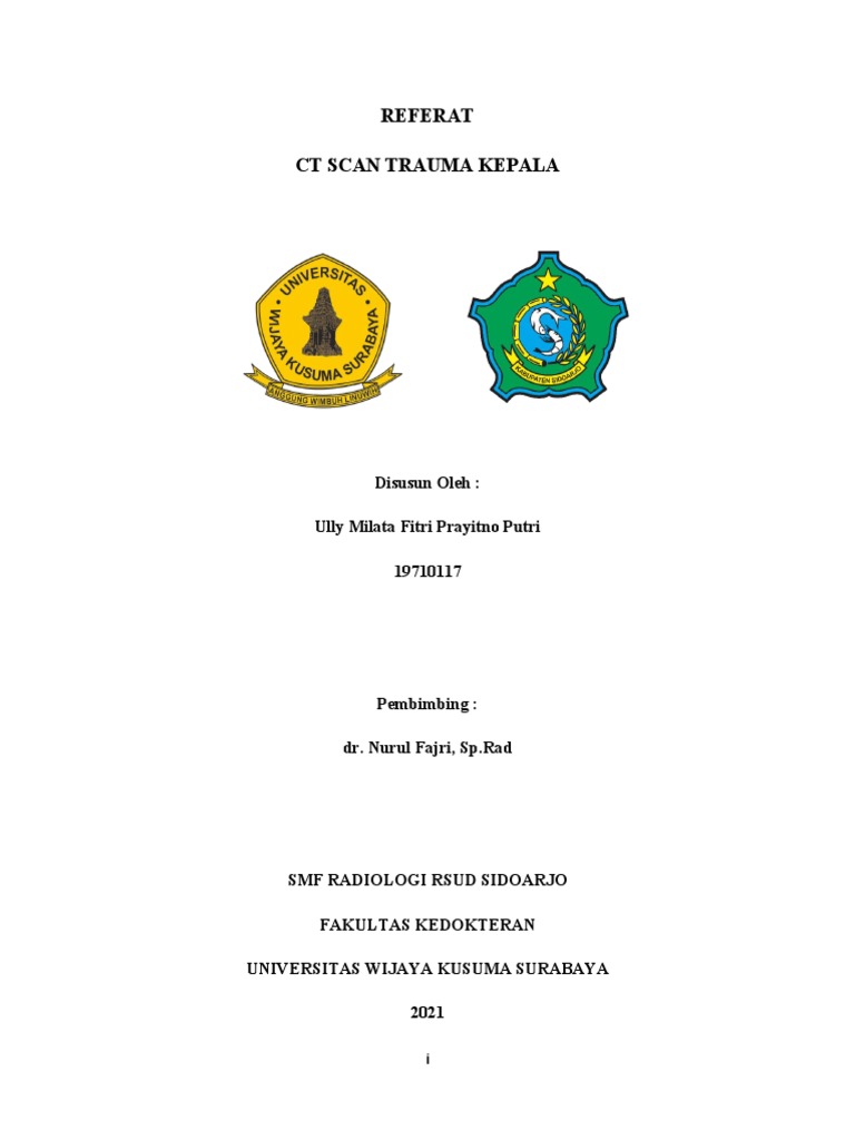 COVER REFERAT CT Scan Kepala | PDF