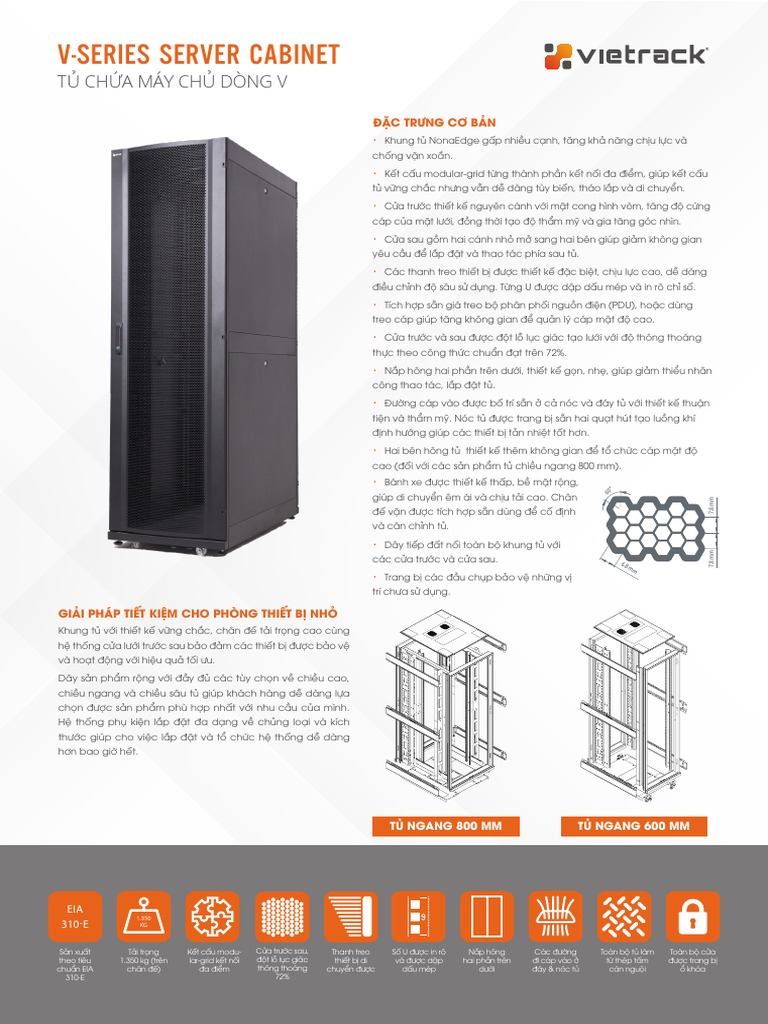 V-Series Server Cabinet Data Sheet - VNv2 | PDF