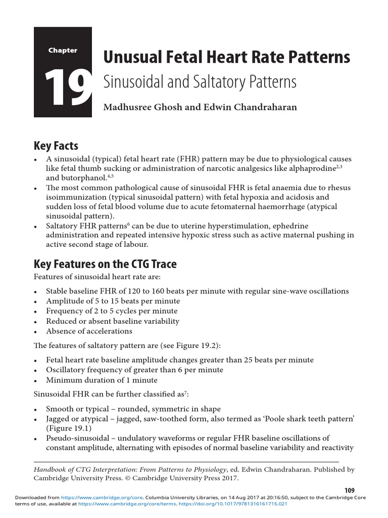 Sinusoidal and Saltatory Patterns: Unusual Fetal Heart Rate Patterns ...