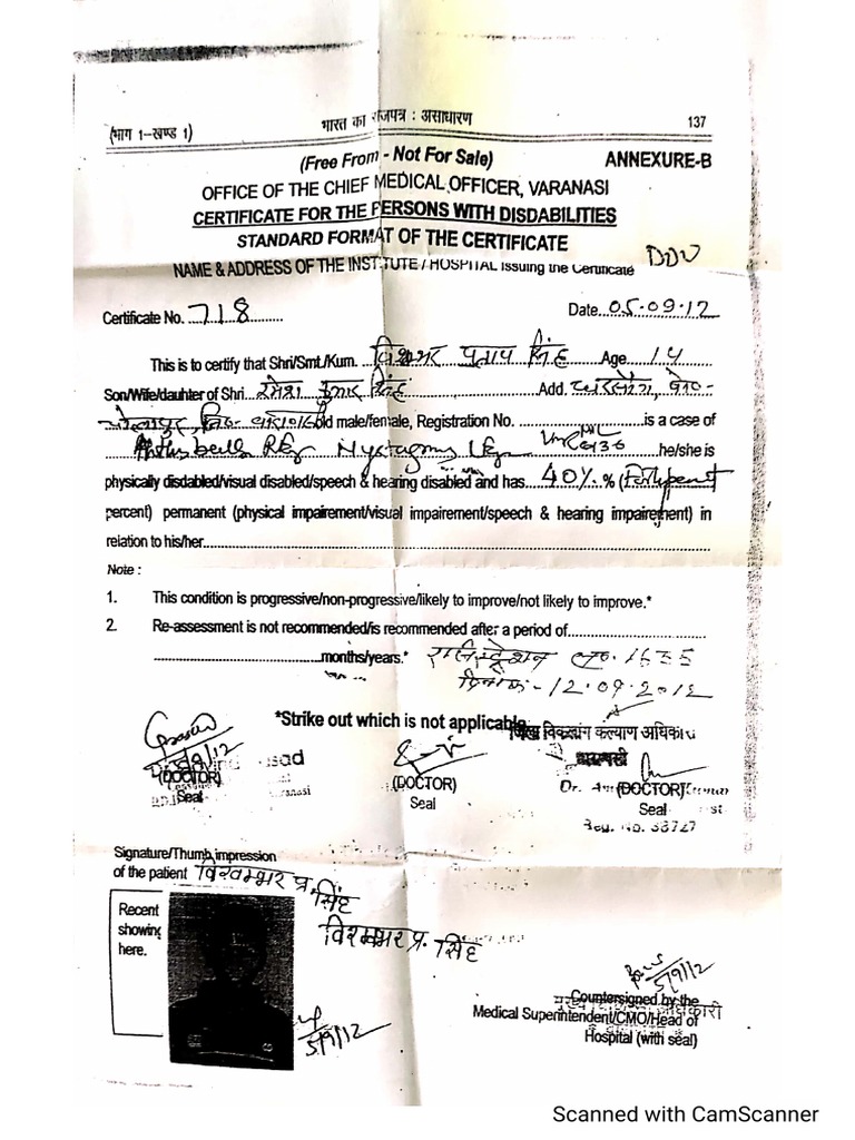 PWD Certificate | PDF