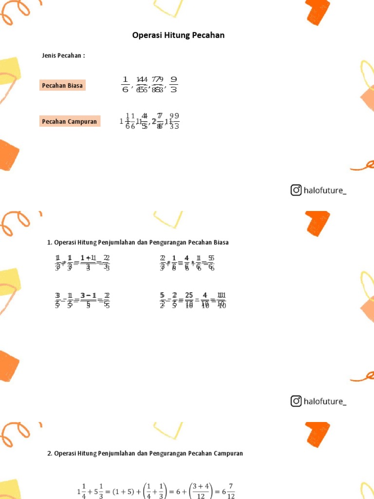 Bilangan Pecahan (Autosaved) (Autosaved) | PDF