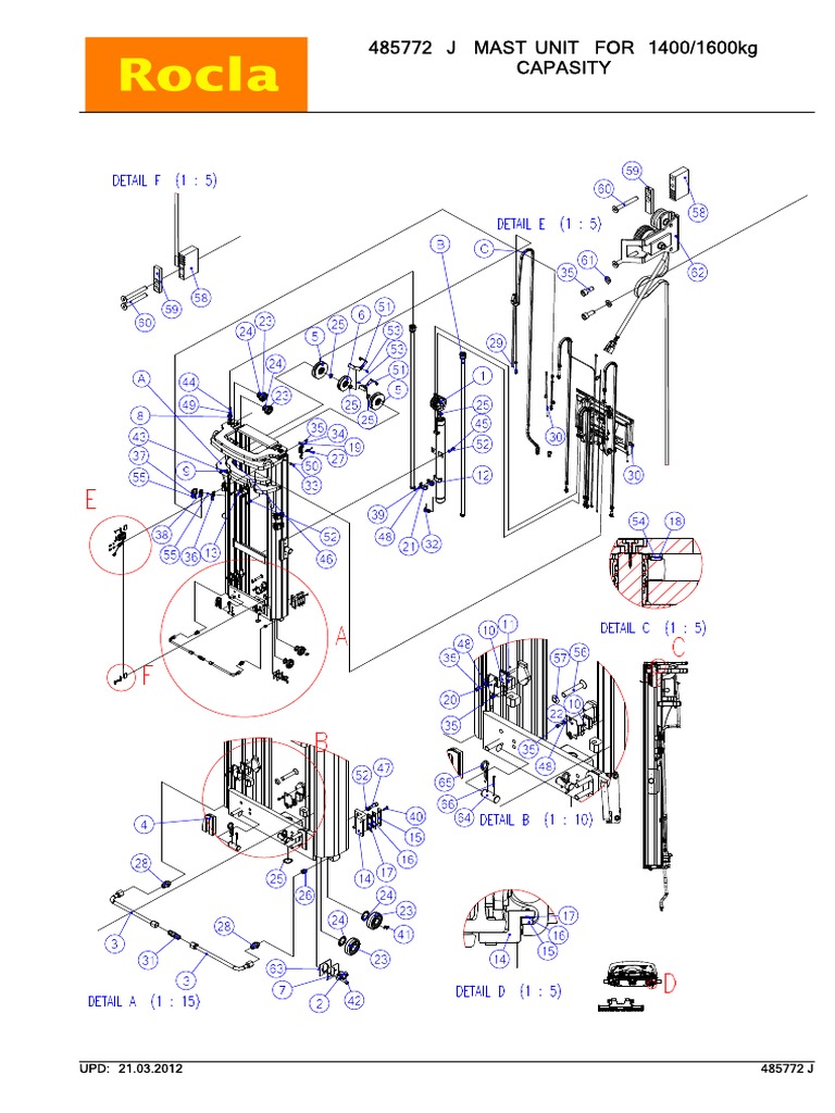 J MAST UNIT FOR 1400/1600kg Capasity | Download Free PDF | Screw ...