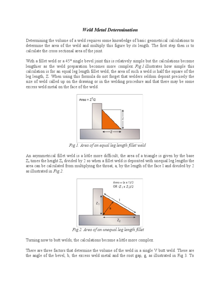 Calculating Weld Volumes: A Guide to Determining the Cross-Sectional ...