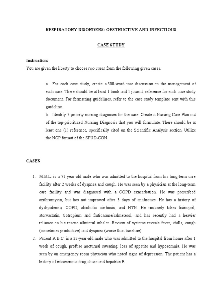 Case Study | PDF | Tuberculosis | Medical Specialties