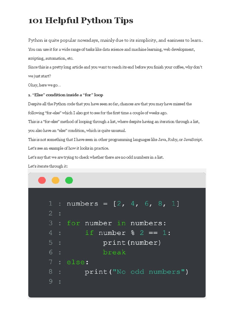 101 Helpful Python Tips Descargar Gratis Pdf Boolean Data Type Anonymous Function