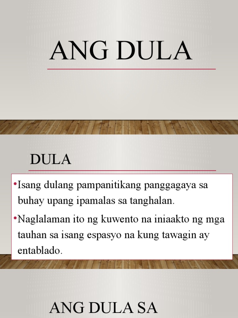 FILIPINO 9 Ang Dula | PDF