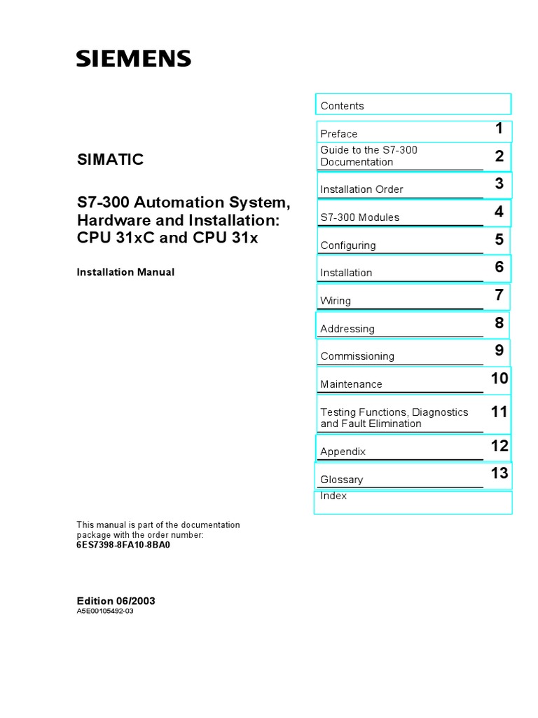 S7 300 Installation | PDF | Central Processing Unit | Electromagnetic ...