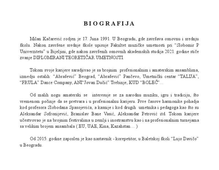Biografija | PDF