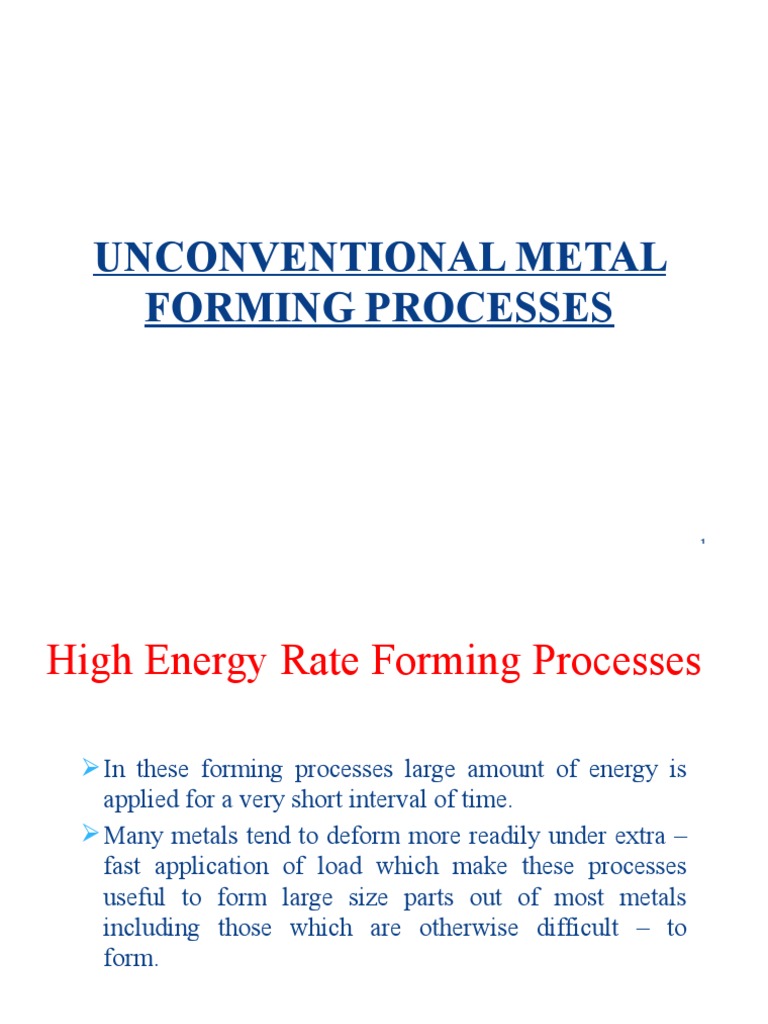 High Energy Metal Forming Techniques | PDF | Metals | Inductor