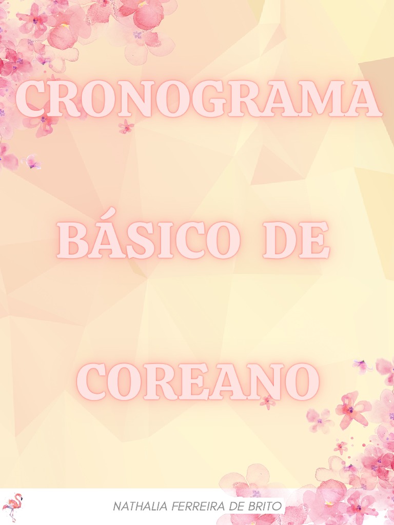 Cronograma Básico de Estudos em Coreano | PDF