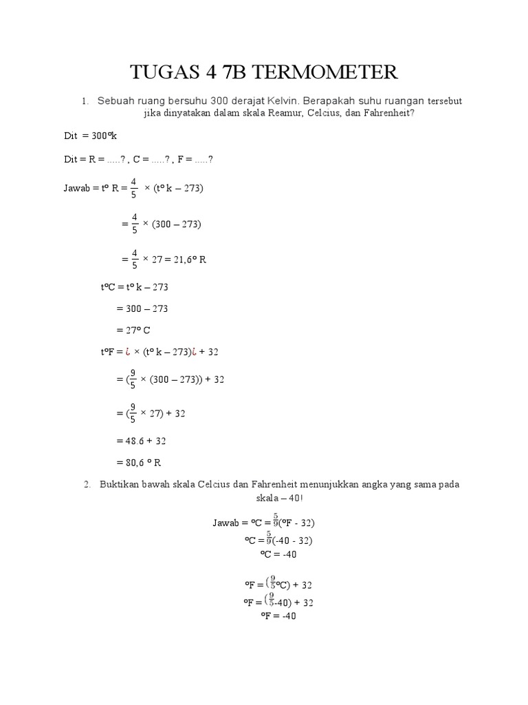 Tugas 4 7B Termometer | PDF