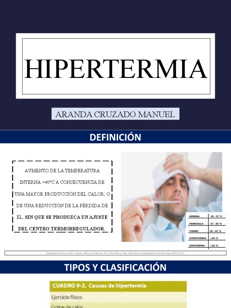 Hipertermia | PDF | Fiebre | Termorregulación
