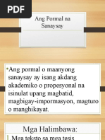 Pormal at Di Pormal | PDF