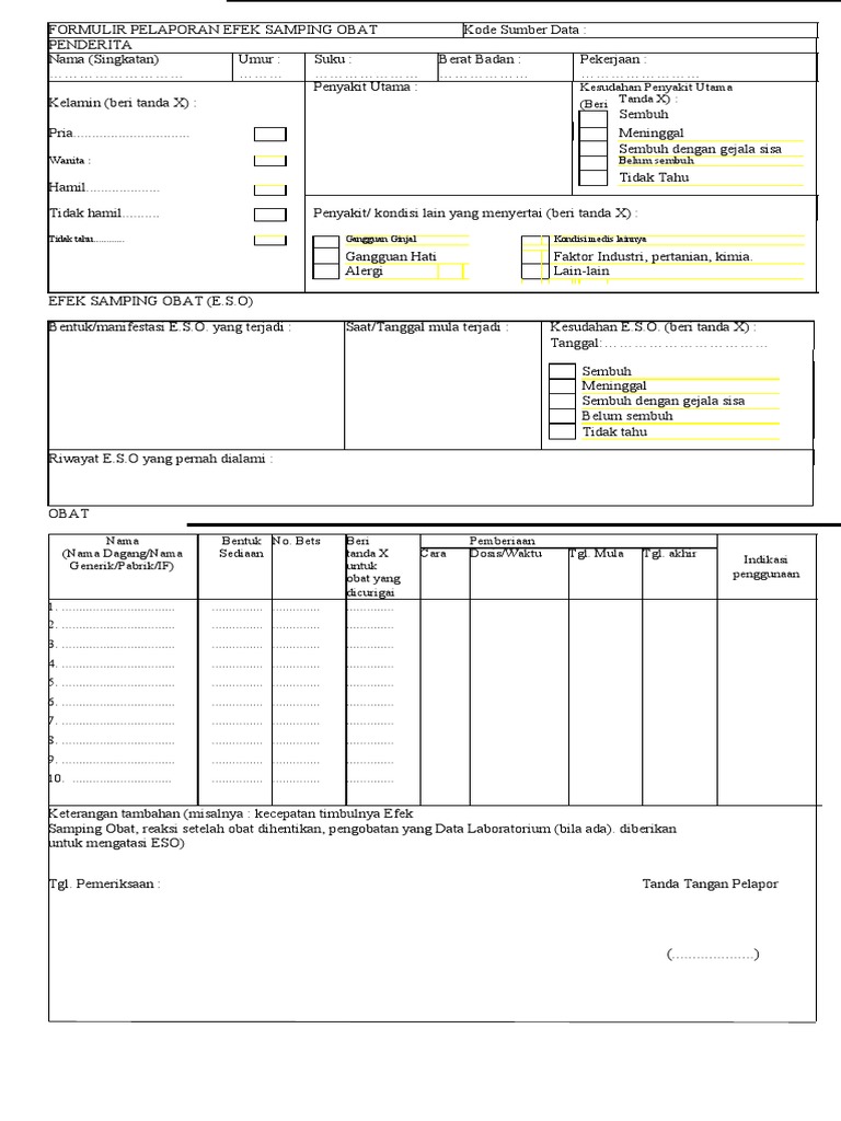 FORMULIR MESO Fix | PDF