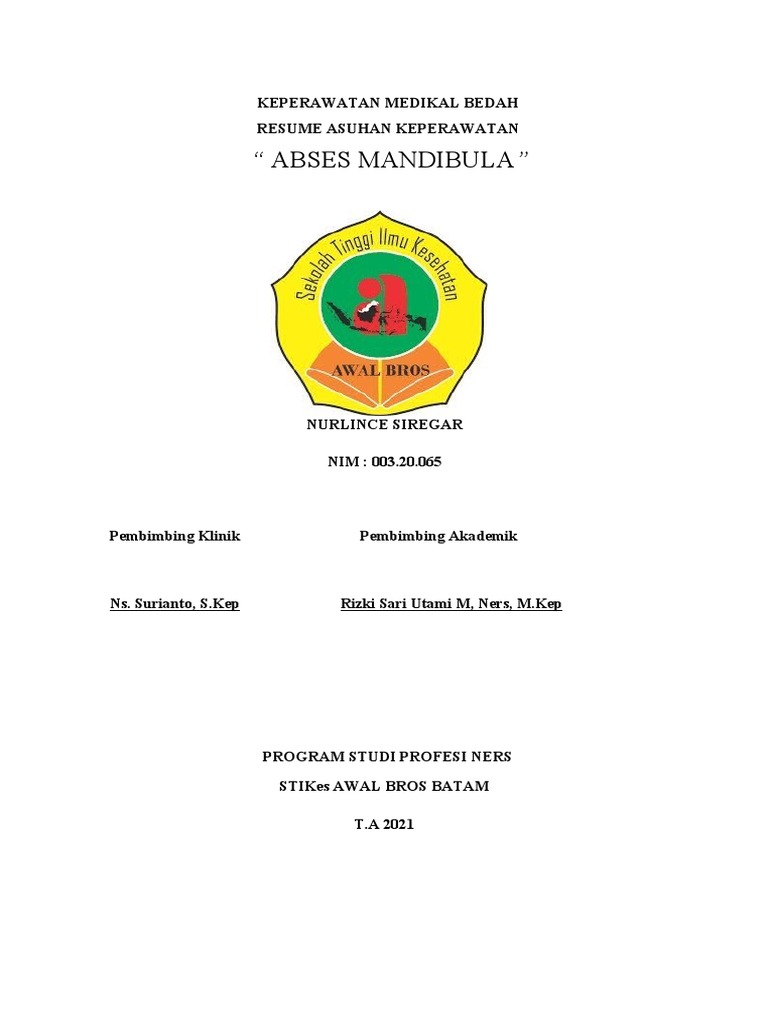 Resume Abses Mandibula Ince | PDF