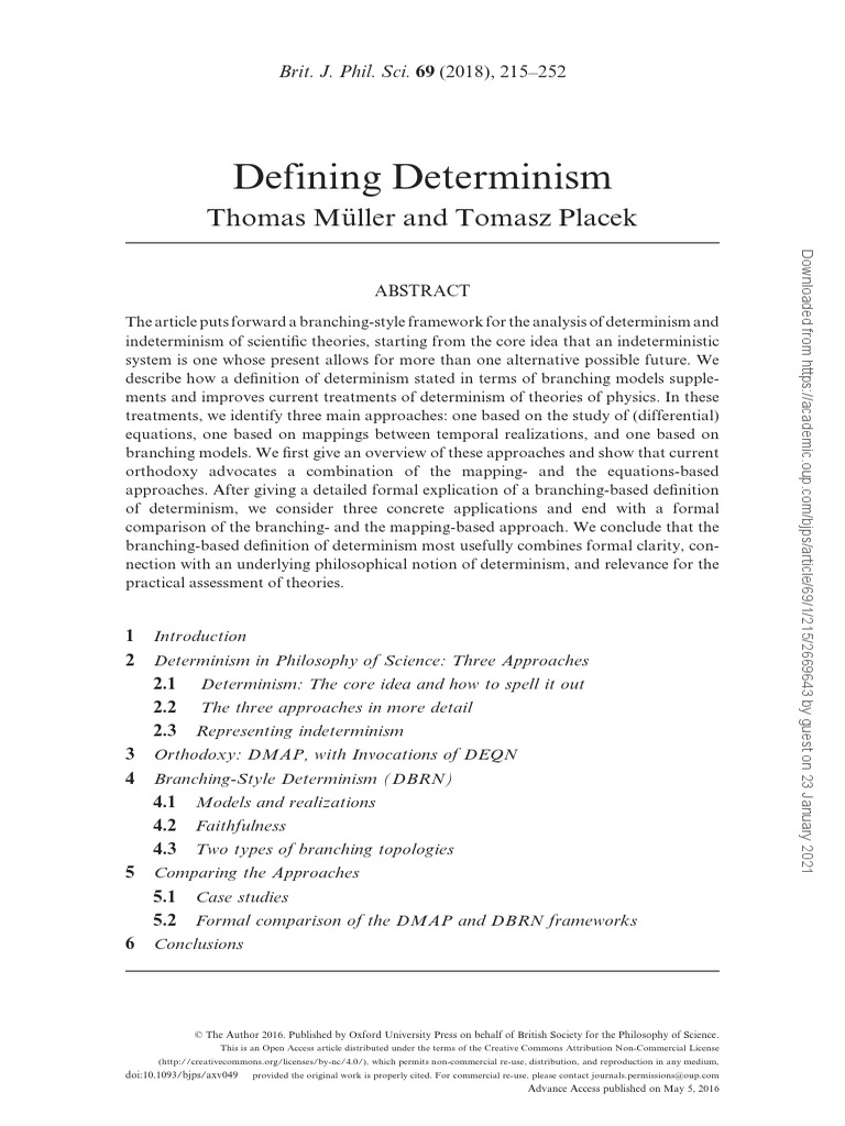 Defining Determinism | PDF | Ordinary Differential Equation | Determinism