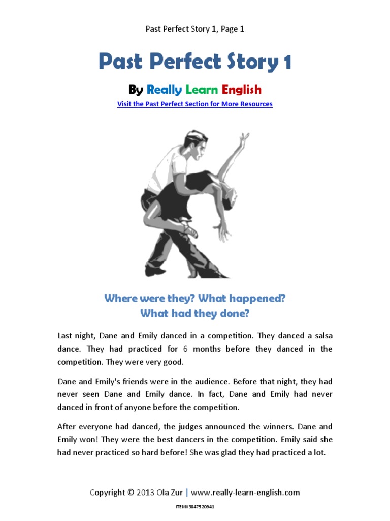 Past Perfect Story 1 Unlocked | PDF | Question | Syntax