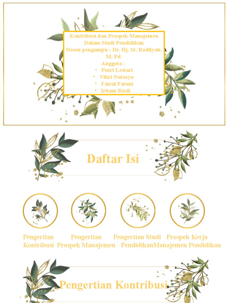 DDM KEL 10 C3 (Kontribusi Dan Prospek Manajemen Dalam Studi Pendidikan) | PDF