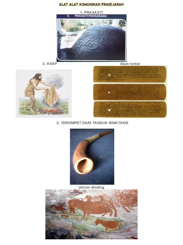 Alat Komunikasi Prasejarah: Prasasti & Terompet | PDF | Dewasa Muda